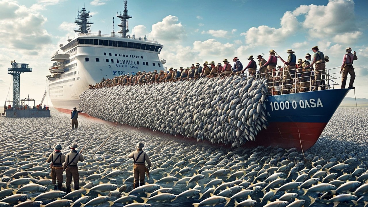 Fishermen catch thousands of giant tuna with long lines, Fishing for ...