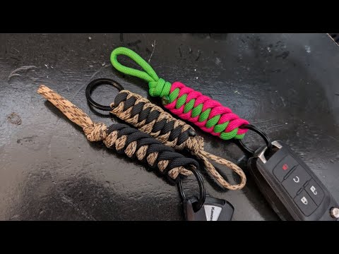 5 Minute Keychain Fob - Easiest Paracord Key Fob Ever! - YouTube