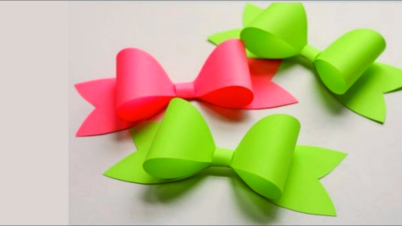 How to make Paper Bow for Gift Box | easy paper bow | Bow Out Of Paper ...