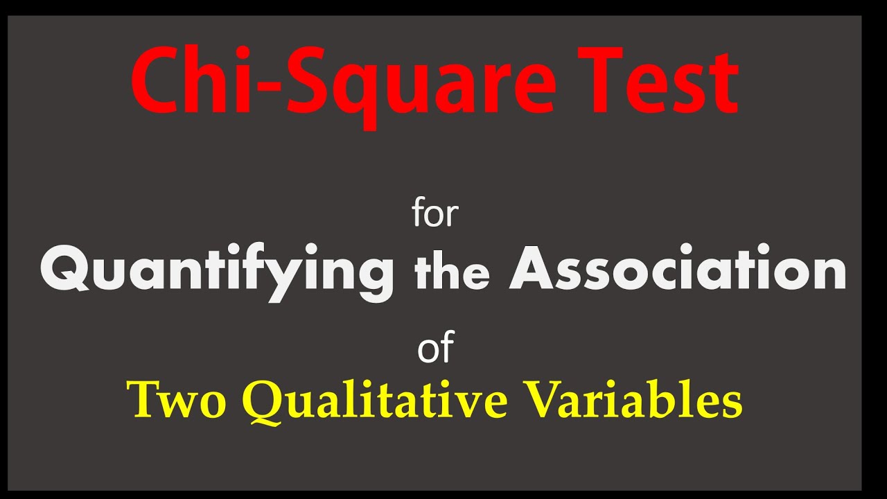 How to do Chi Square Tests to quantifying Association in R - YouTube