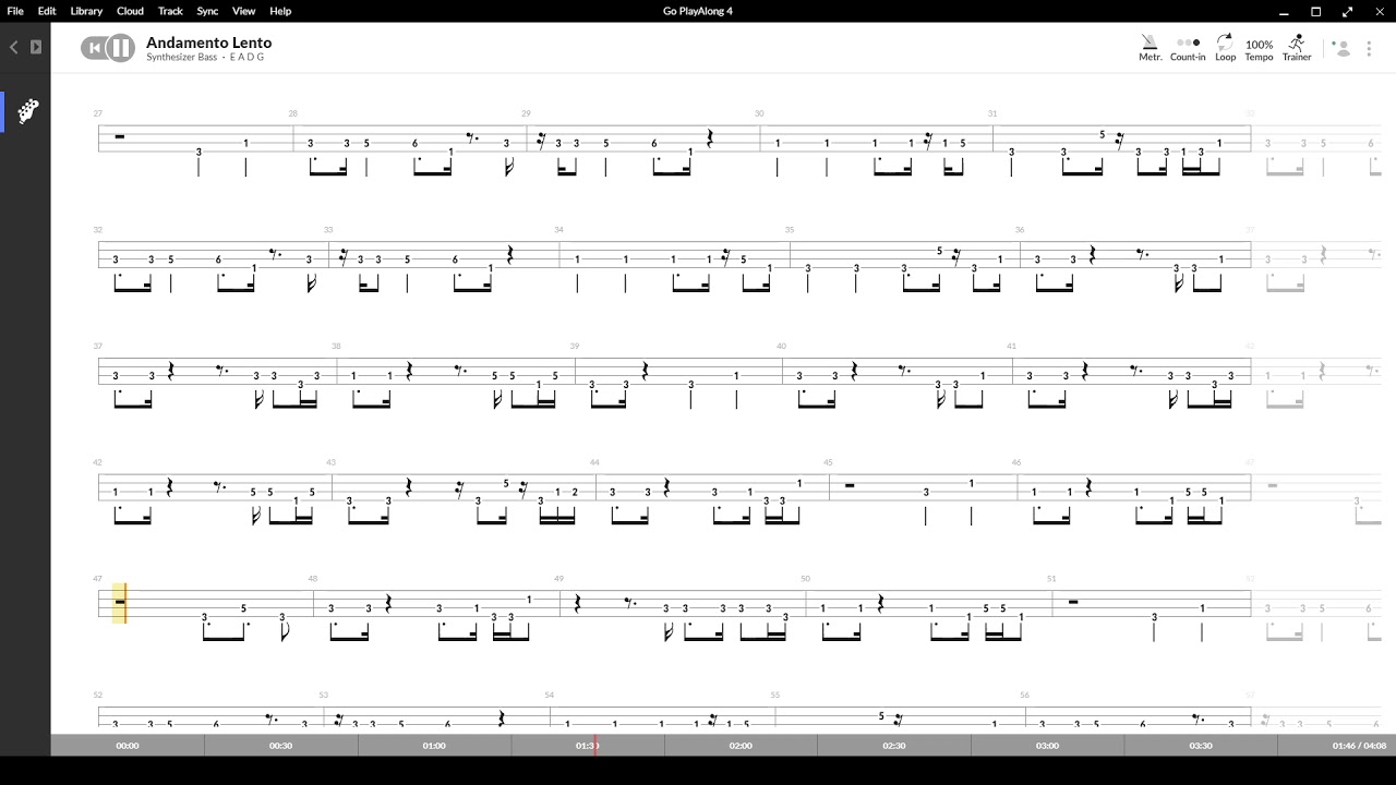 Andamento Lento ( Tulio de Piscopo ) ,Tablatura e base Senza Basso ...