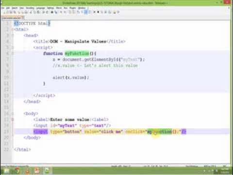 JavaScript DOM Events Part 3 - Manipulate Input Box Values - YouTube