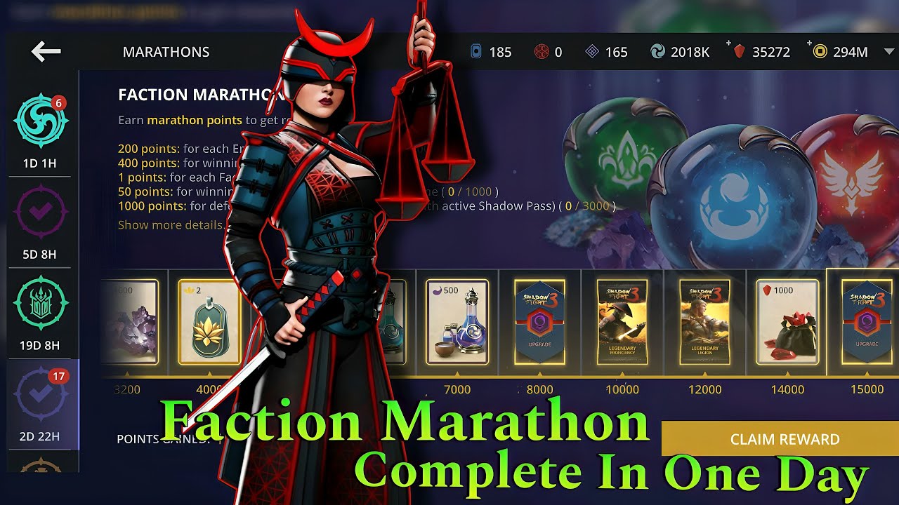 How To Complete Faction Marathon In One Day II Shadow Fight 3 New ...