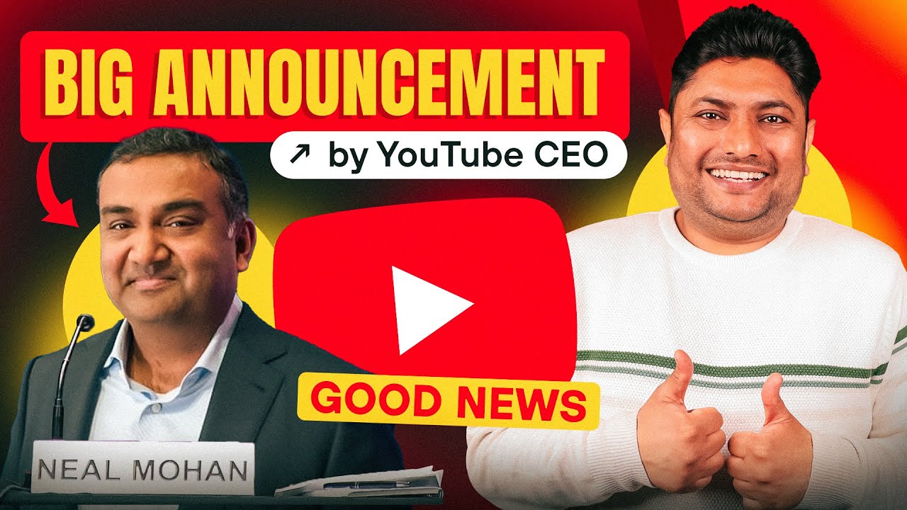 Good News: 4 Big Announcement for YouTube 2024 by YouTube CEO - YouTube