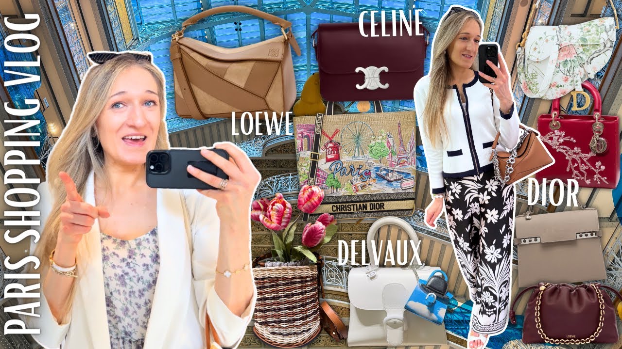 PARIS SHOPPING VLOG ft. Dior, Delvaux, Celine, Loewe, Galeries ...