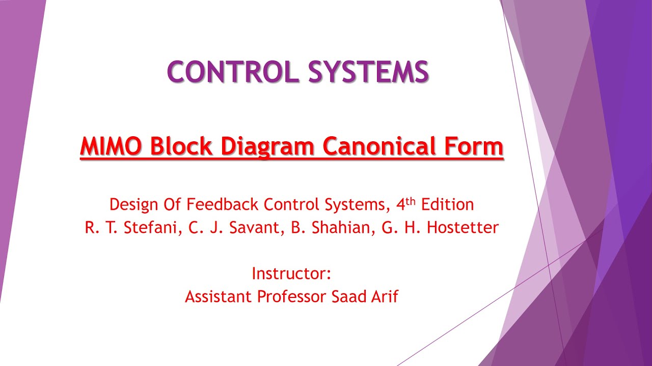 MIMO Block Diagram Canonical Form Construction - YouTube