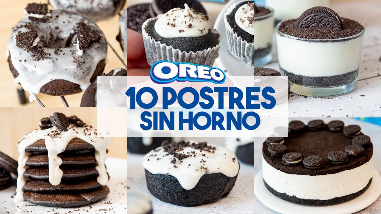 10 POSTRES de OREO Sin Horno 💙 de 2 a 5 Ingredientes - YouTube