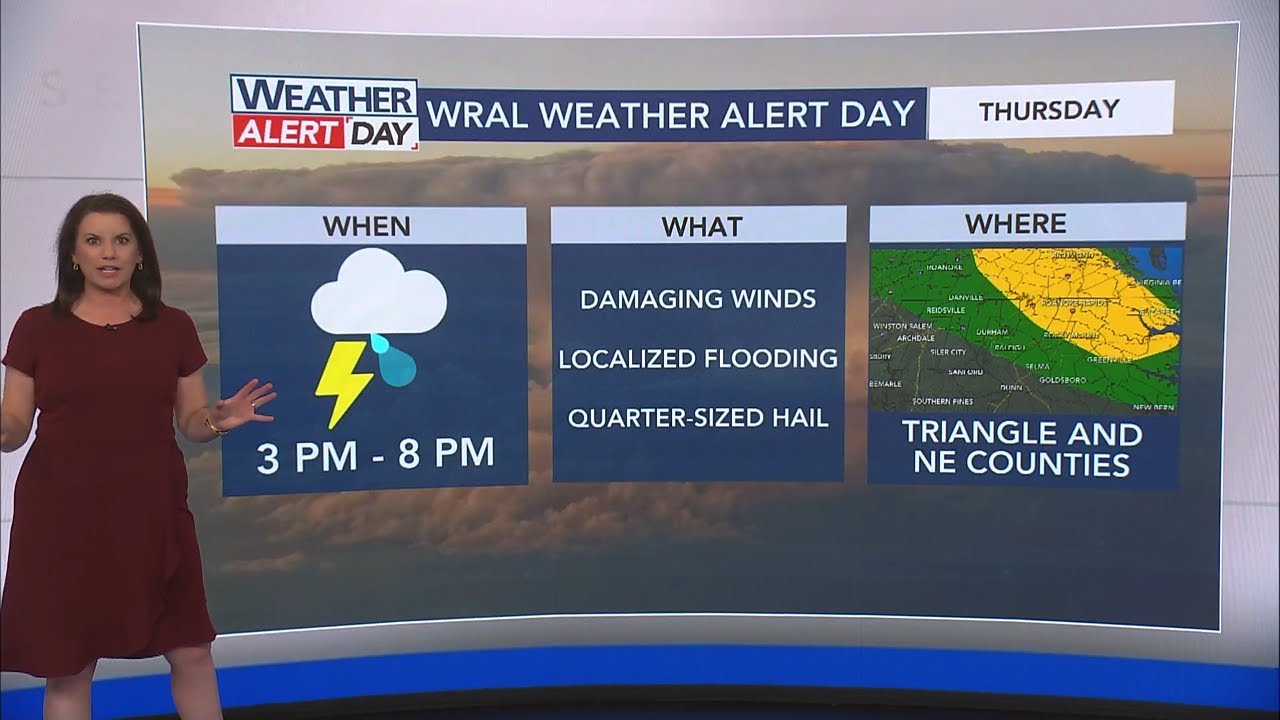 WRAL Weather Alert Day: Possible storms in the evening call for a Level ...