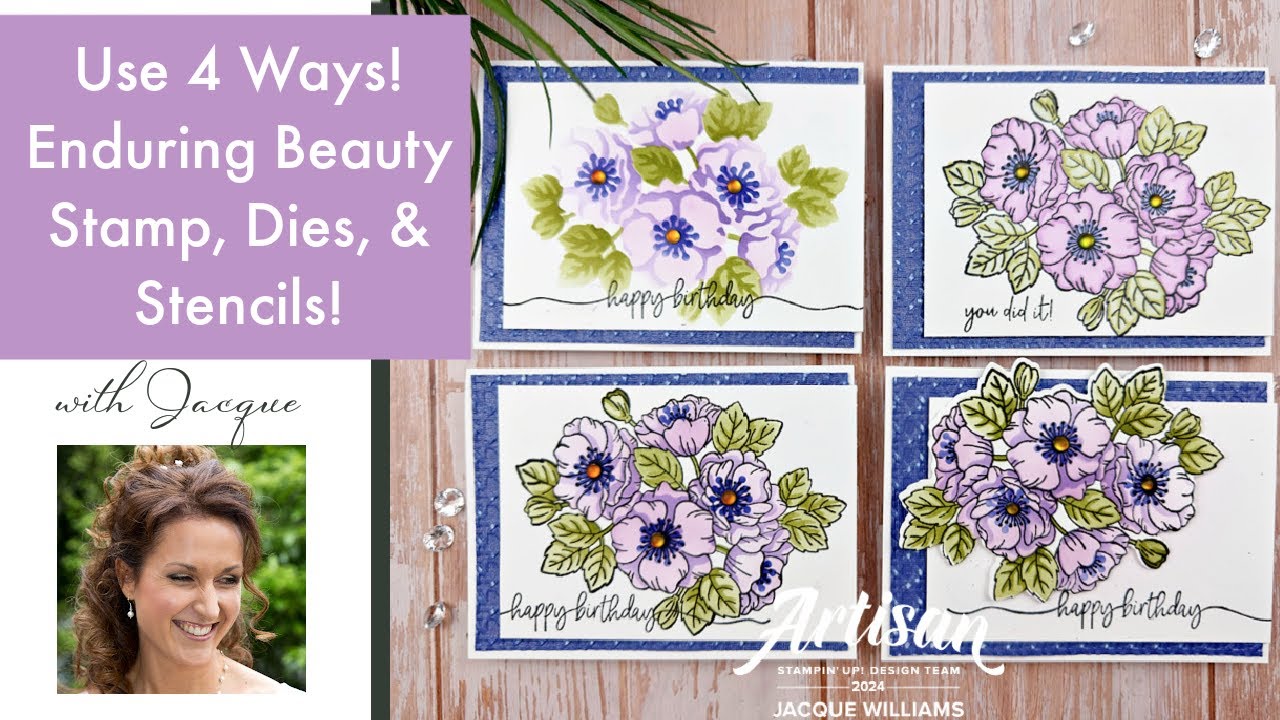 Four Ways to Use the Enduring Beauty Stamps, Dies, and Stencils! - YouTube