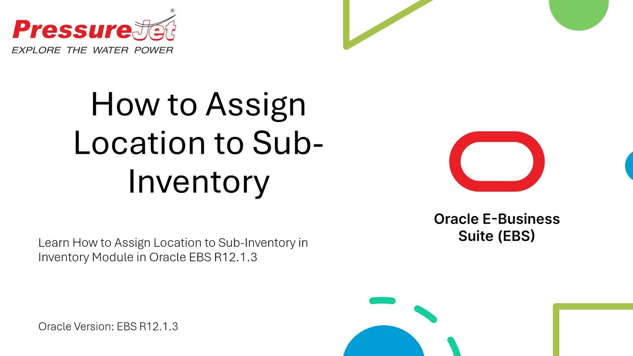 How to Assign Location to the Sub-Inventory | Oracle EBS R12 - YouTube