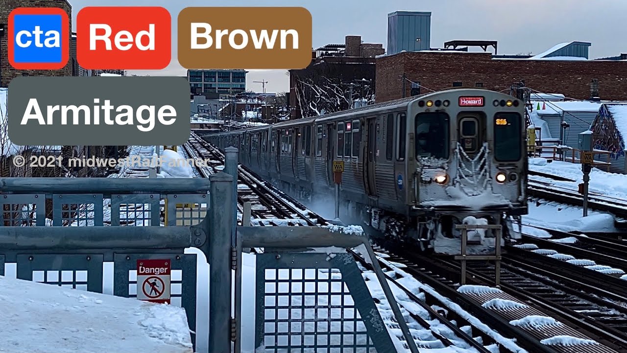 (4K) CTA Trains at Armitage - YouTube