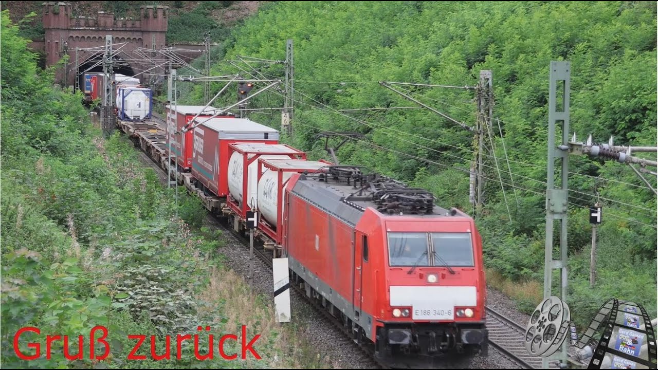 Trainspotting #165 4k60 Short - BR186 340-6 mit Tragwagen und ...