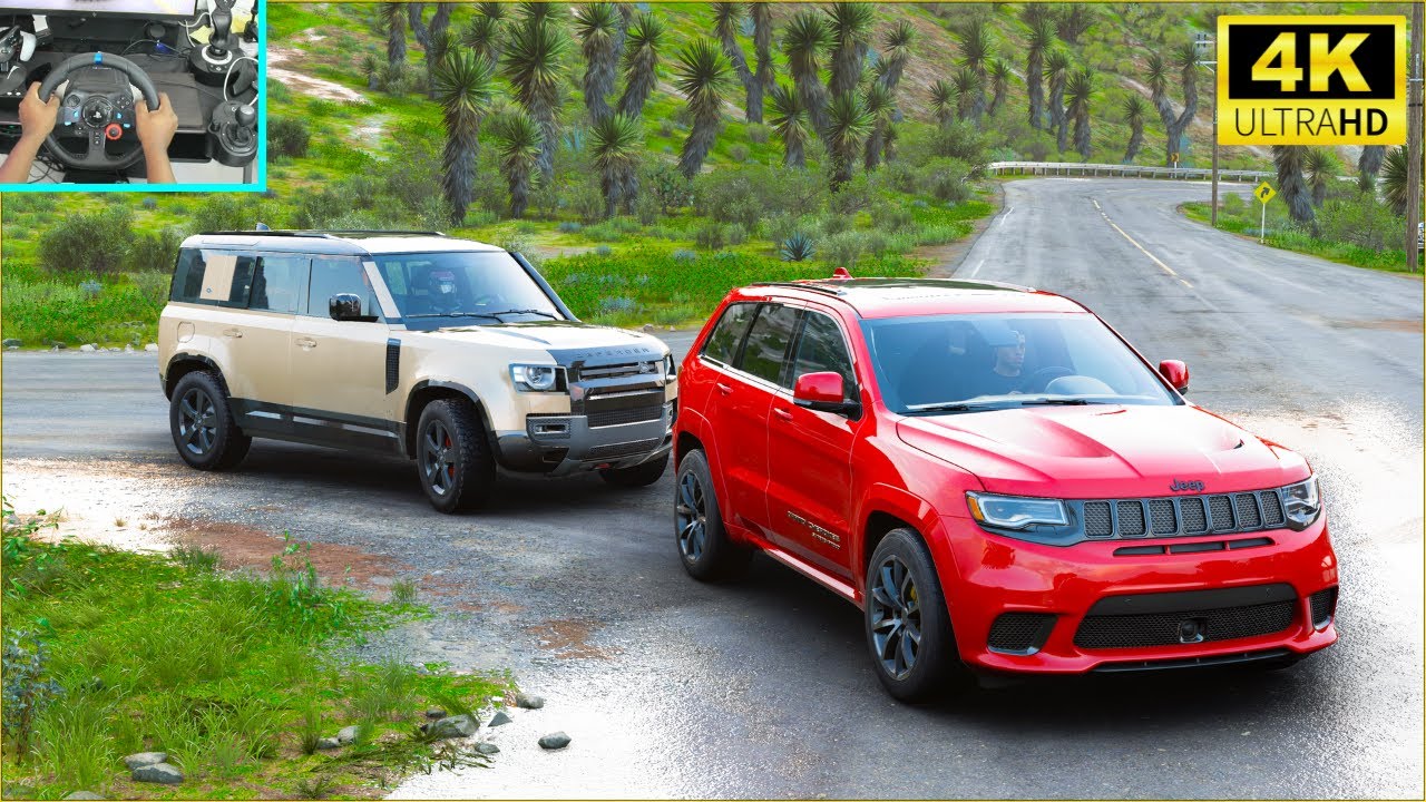 Jeep Grand Cherokee Trackhawk & Range Rover Defender | OFFROAD CONVOY ...