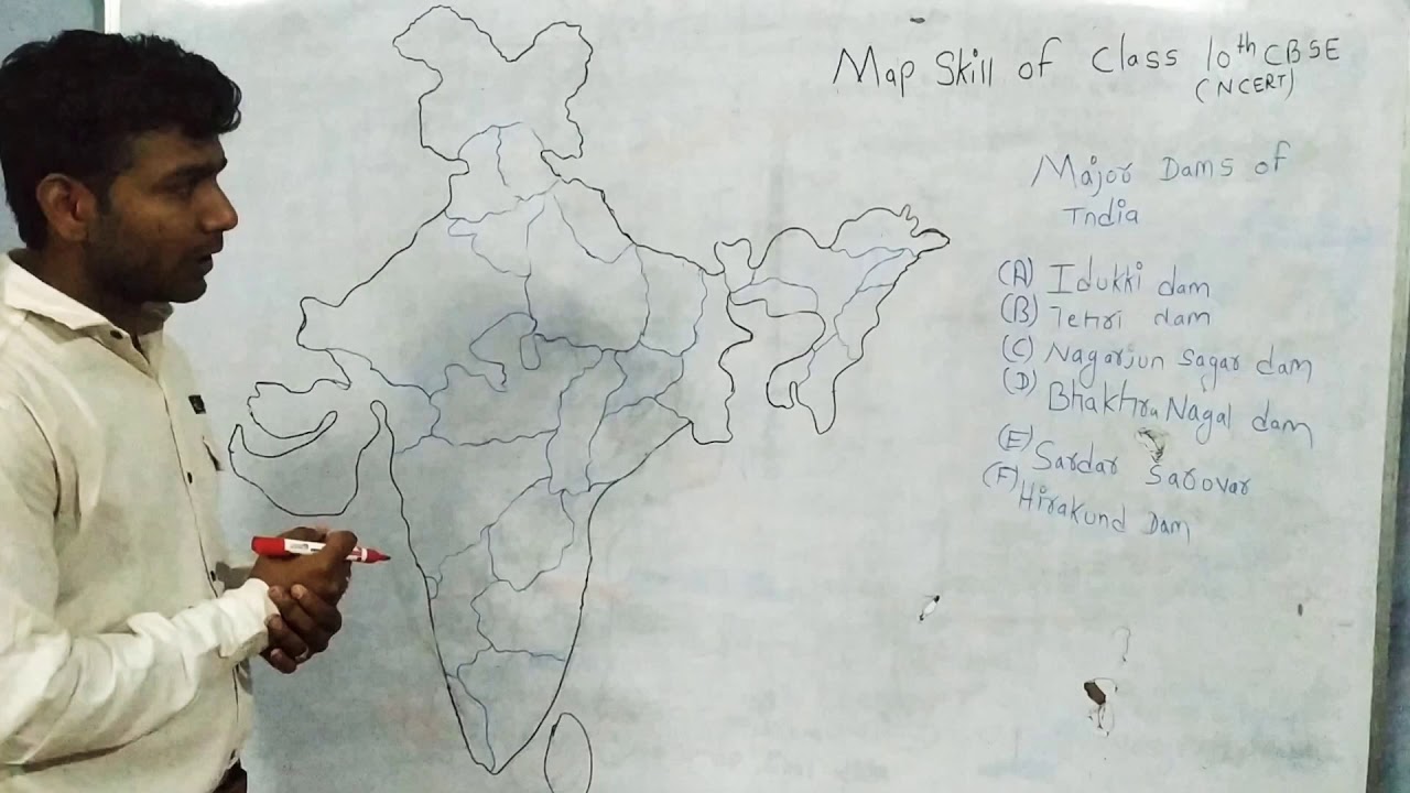 Map skill of class-10th CBSE NCERT of major dam - YouTube