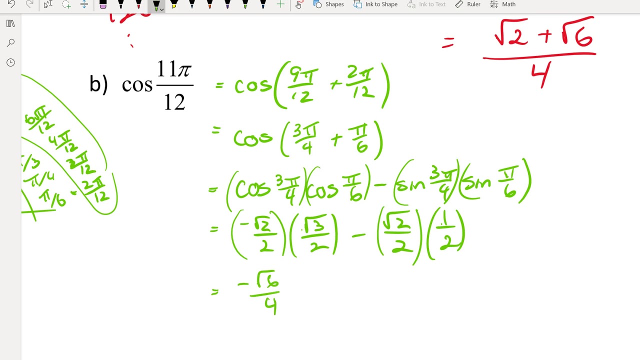 Sum and Difference Identities - YouTube