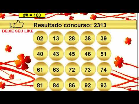 sorteio resultado lotomania 2313 Palpite 2314
