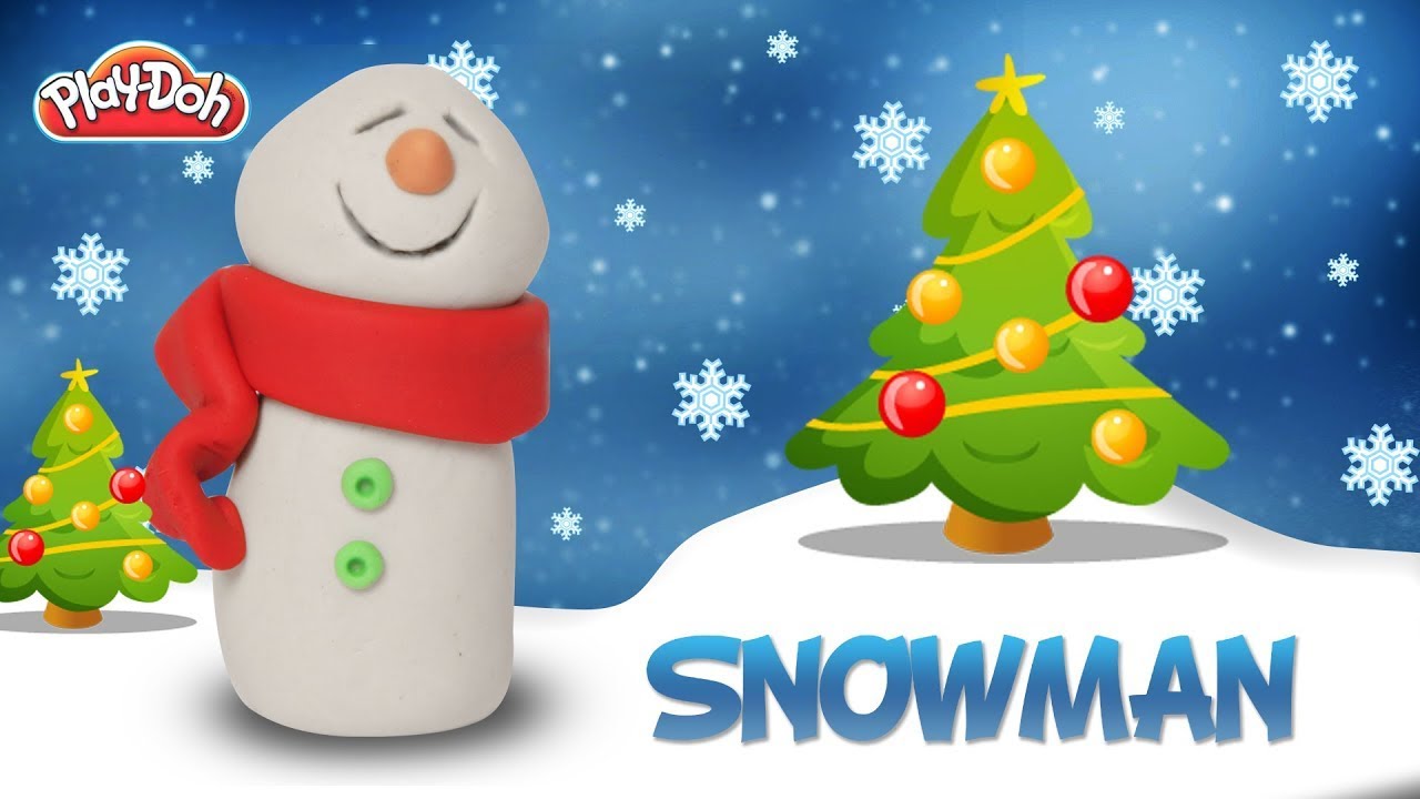 Lets Learn How to Make Snowman with Play Doh for Kids + More Christmas ...