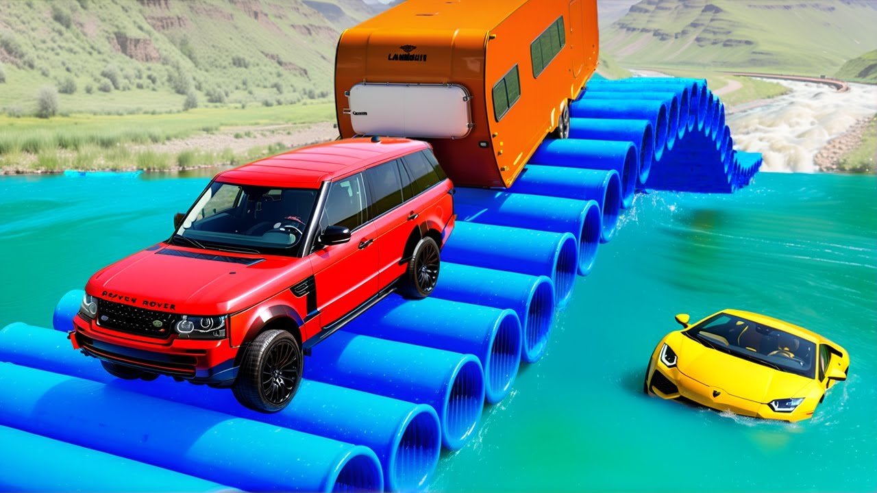 Impossible Pipe-Bridge & Speed Bumps from Hell 🔥 Epic BeamNG.drive Cars ...