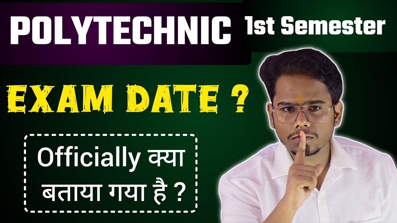 Polytechnic 1st Sem Exam Kab Hoga? | Official Date Out 📢 - YouTube