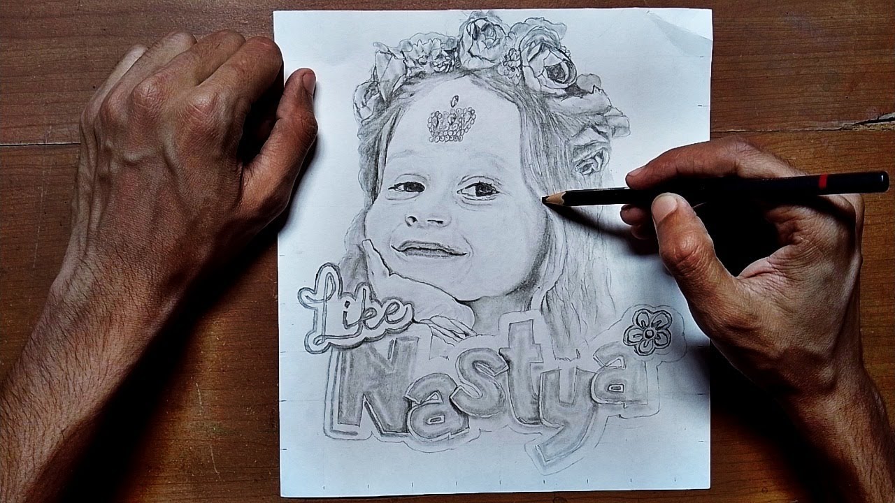 Like nastya || like nastya drawing || like nastya pencil sketch part 2 ...