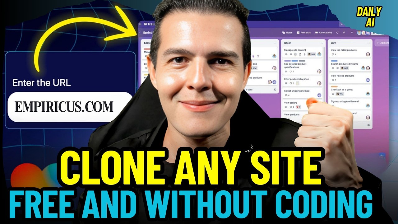 HOW TO CLONE A WEBSITE IN MINUTES FOR FREE USING AI - LOVABLE + GOOGLE ...