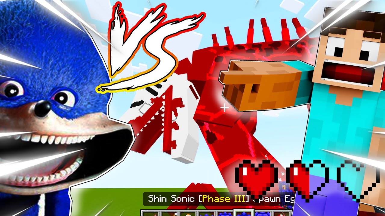 NEW SHIN SONIC vs INFECTED SKY ! ADDON in Minecraft PE! - YouTube