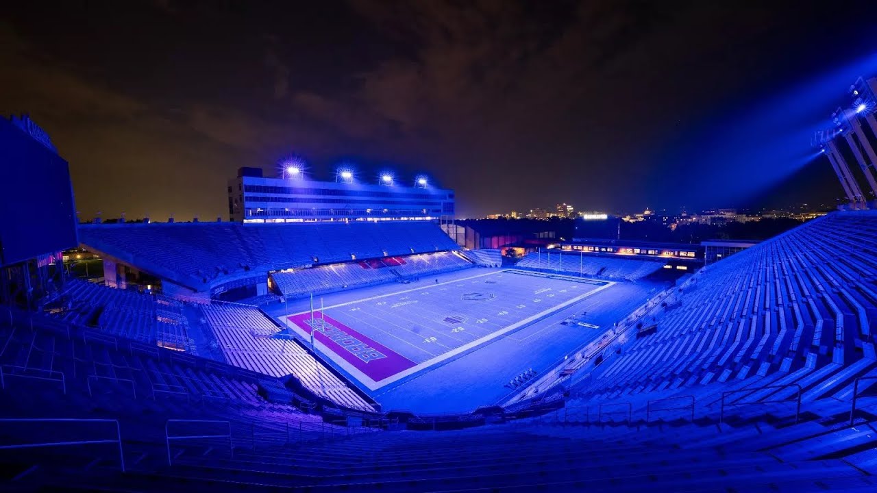 Boise State Albertsons Stadium New Ephesus LED Lighting System - YouTube