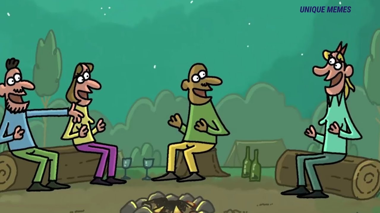 CAMP FIRE WITH FUNNY COUPLE | FUNNY CARTOON MEMES | BY UNIQUE MEMES ...