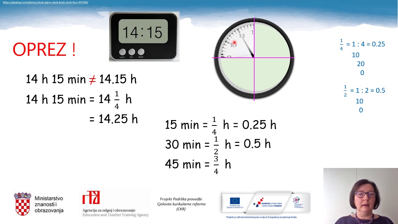 Matematika 5. r. OŠ - Decimalni brojevi i mjerne jedinice za vrijeme i ...