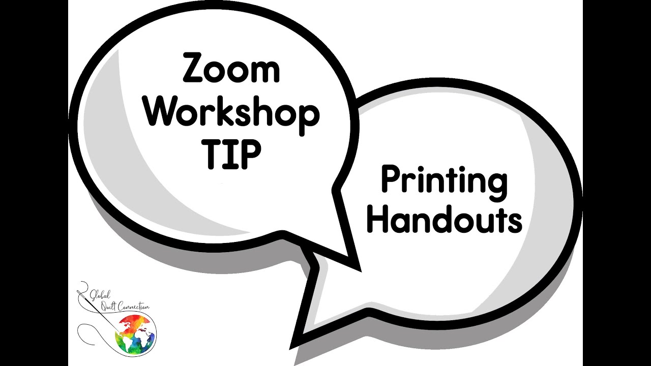Zoom Workshop Tips: Tips for Printing Handouts Ahead of Time - YouTube