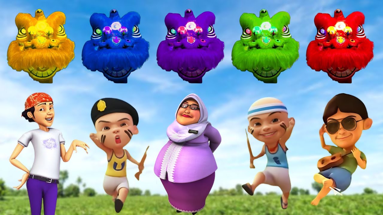 Lion Dance - Barongsai | Cikgu Besar, Upin Ipin, Ma'il & Bang Shaleh ...