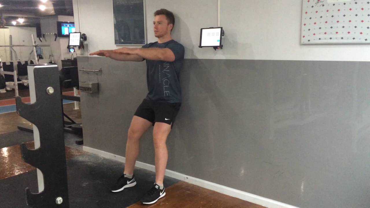 Half Wall Squat - YouTube