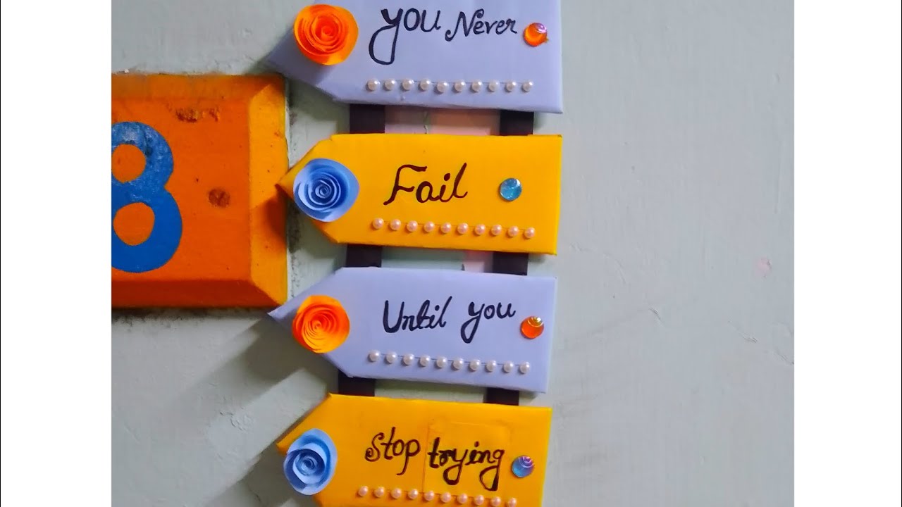 how to make motivational wall hanging | easy motivational wall hanging ...