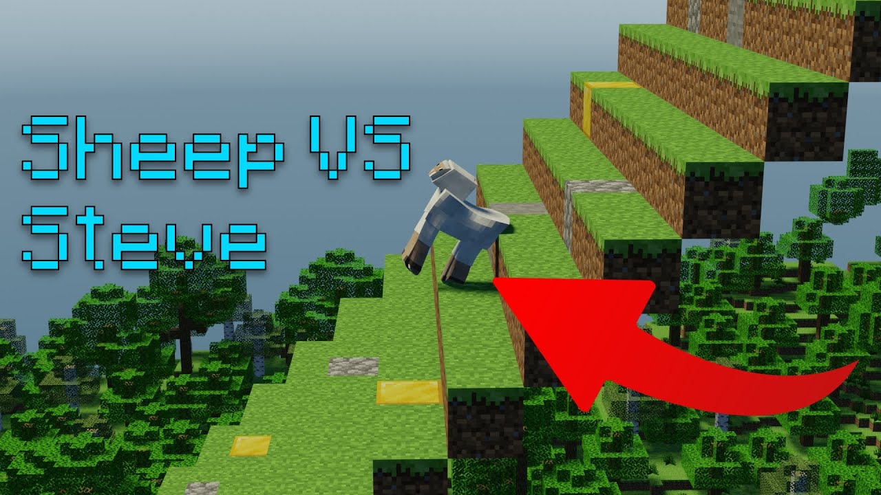 Minecraft Steve vs. 3D Sheep (Softbody simulation) - YouTube