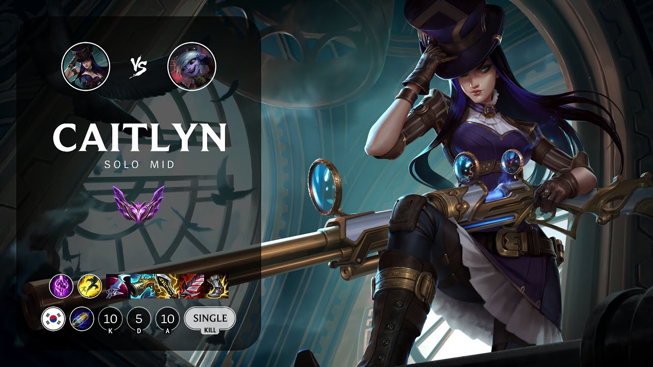 Caitlyn Mid vs Tristana - KR Master Patch 13.8 - YouTube