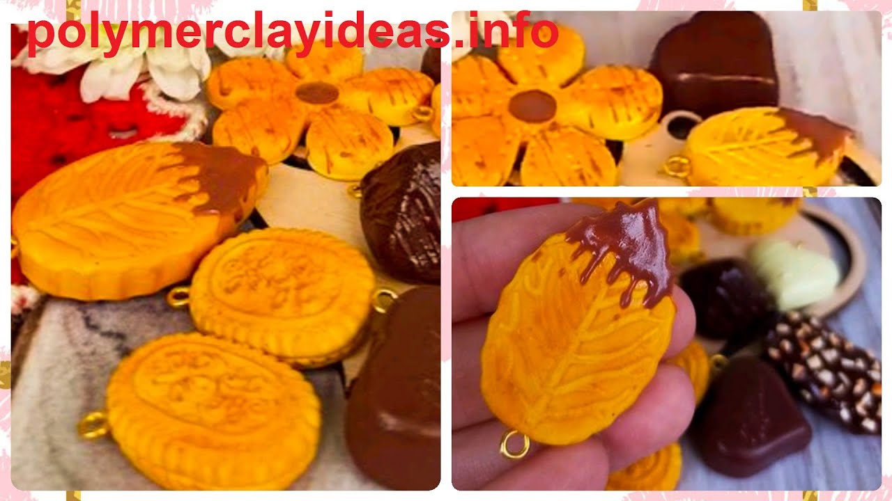 Polymer clay cookies. Video tutorial on modeling polymer clay cookies ...