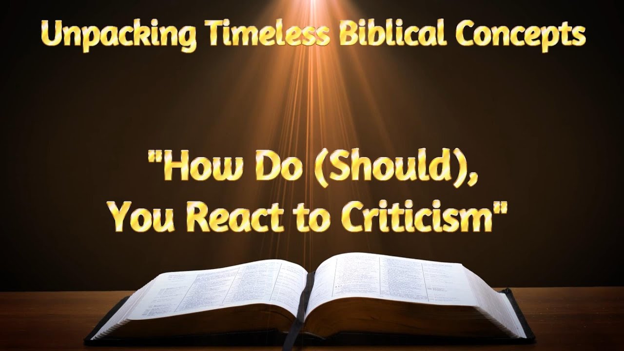 How Do Should You React to Criticism - YouTube