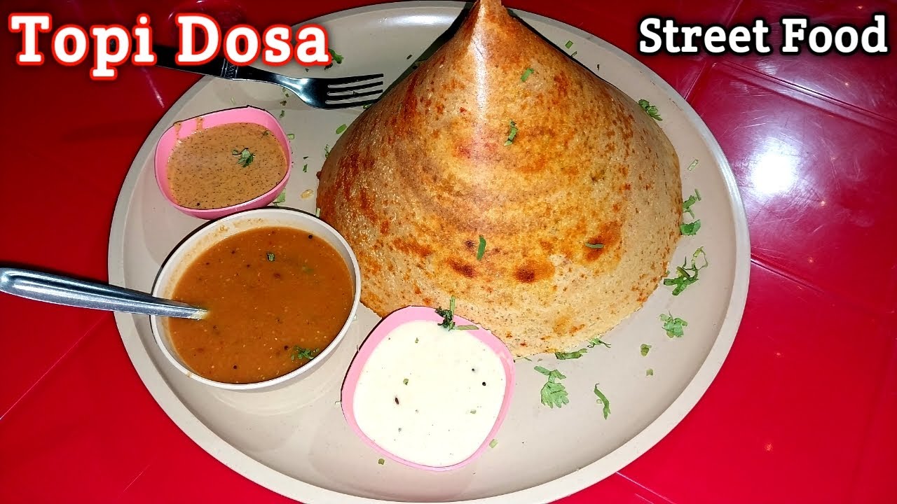 How to Make Cone Dosa | Indian Special Topi Dosa | indian Street Food ...