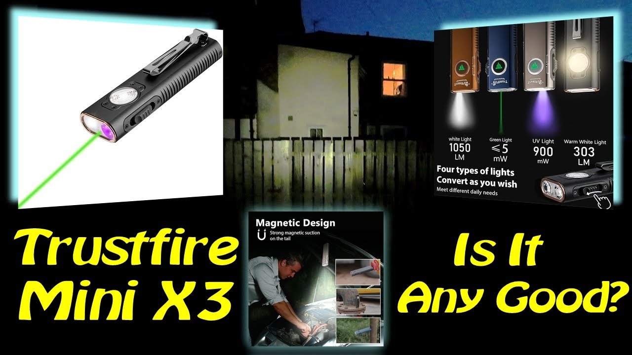 Trustfire Mini X3 EDC Torch Flashlight - Test Review - YouTube