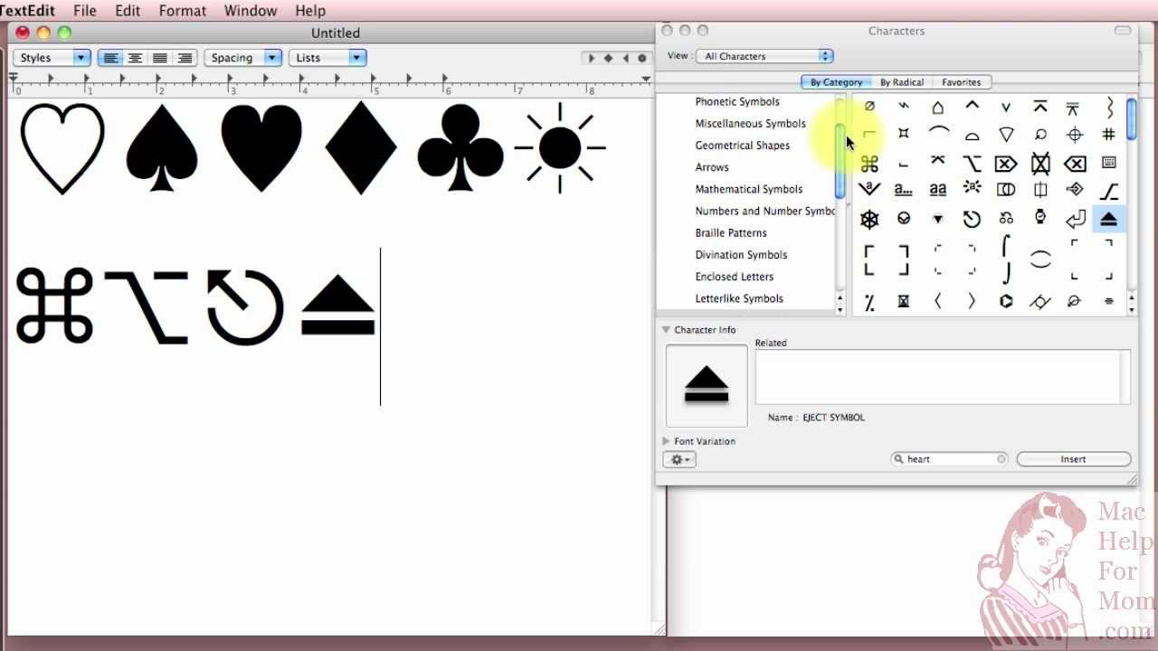 How to type special characters like ☺♠♥♦♣ ⌘⌥⎋⏏ - YouTube
