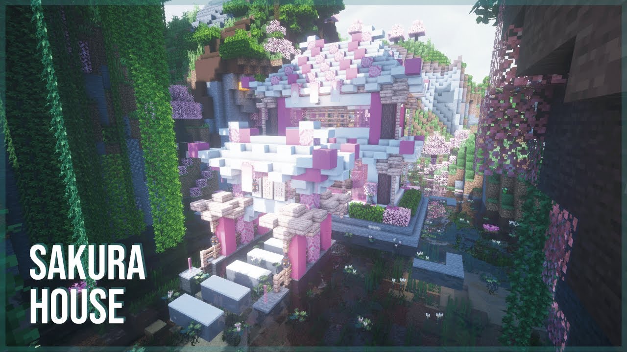 Minecraft // How to build a Sakura House // Tutorial #21 - YouTube