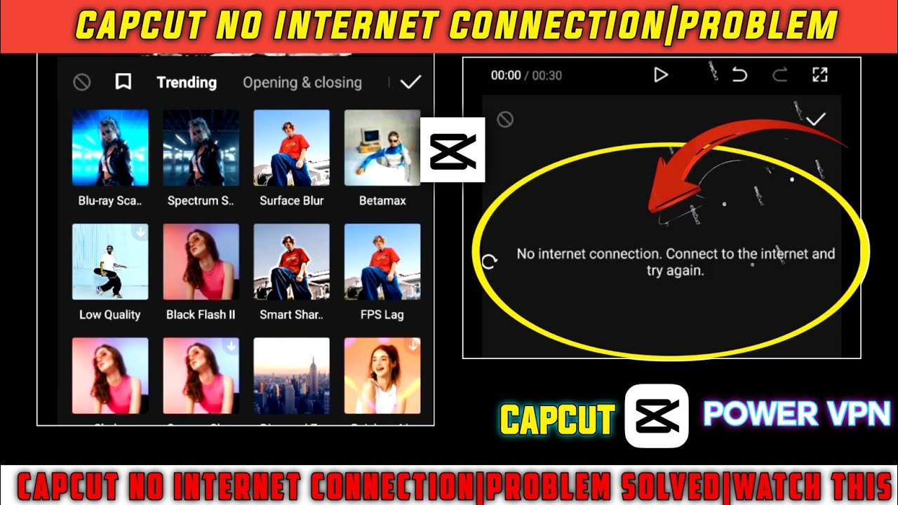 Capcut no internet connection problem fix | How to solve capcut no internet problem | Capcut ...