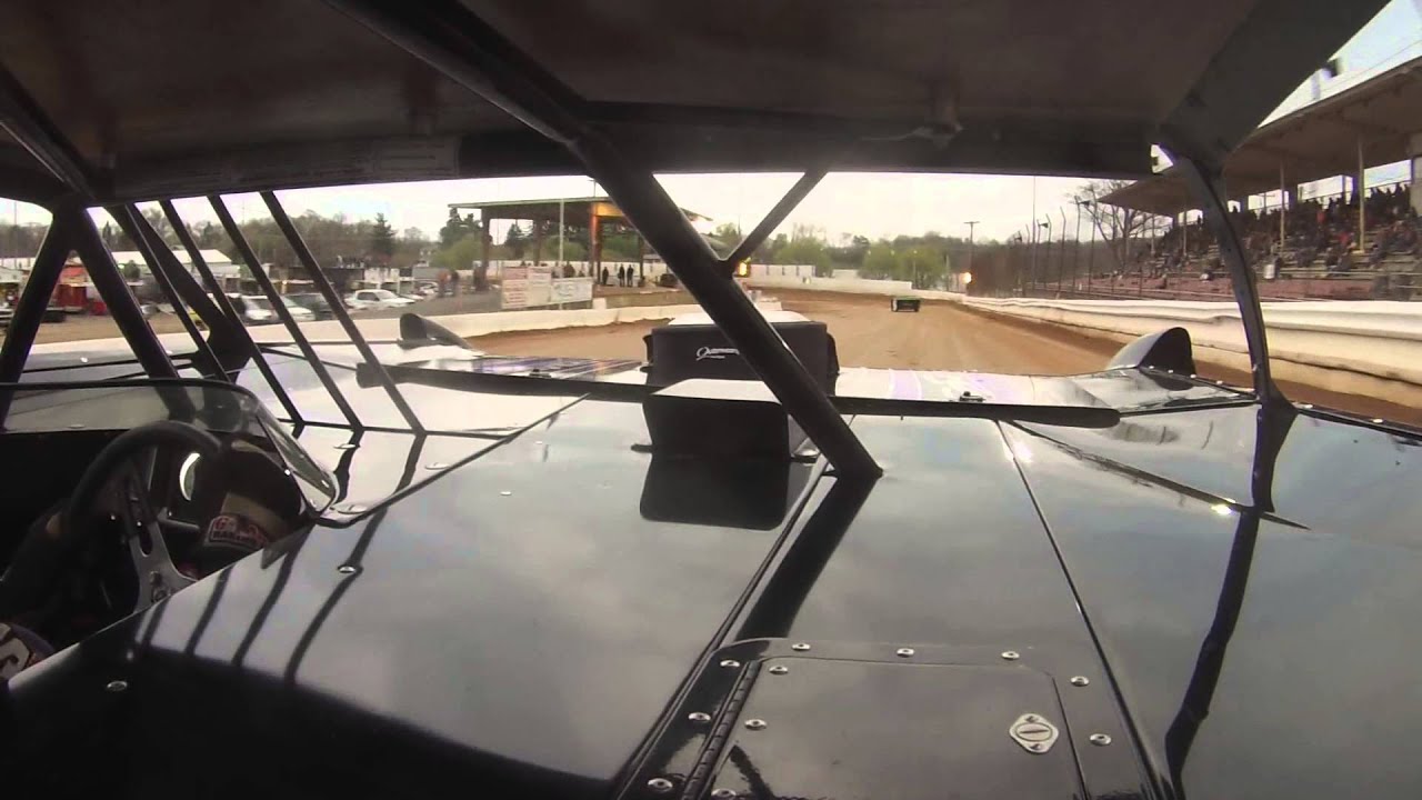 #1J Davey Johnson, hot laps, in car camera, Bedford Speedway 5-2-14 ...