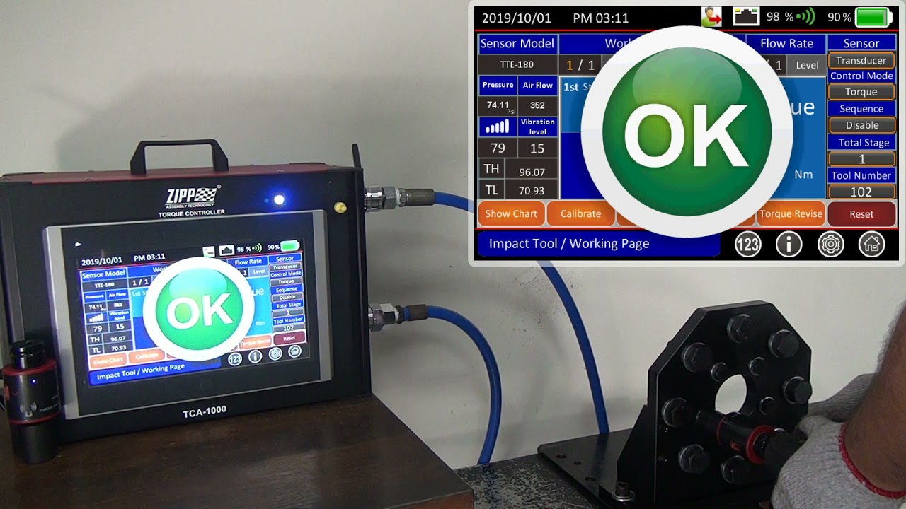 ZIPPTORK Air Impact Wrench Bolting Torque Control & Residual Torque ...