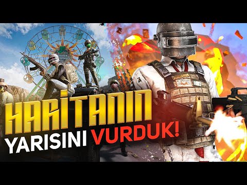 GERÇEKTEN HARİTANIN YARISINI VURDUK [PUBG]