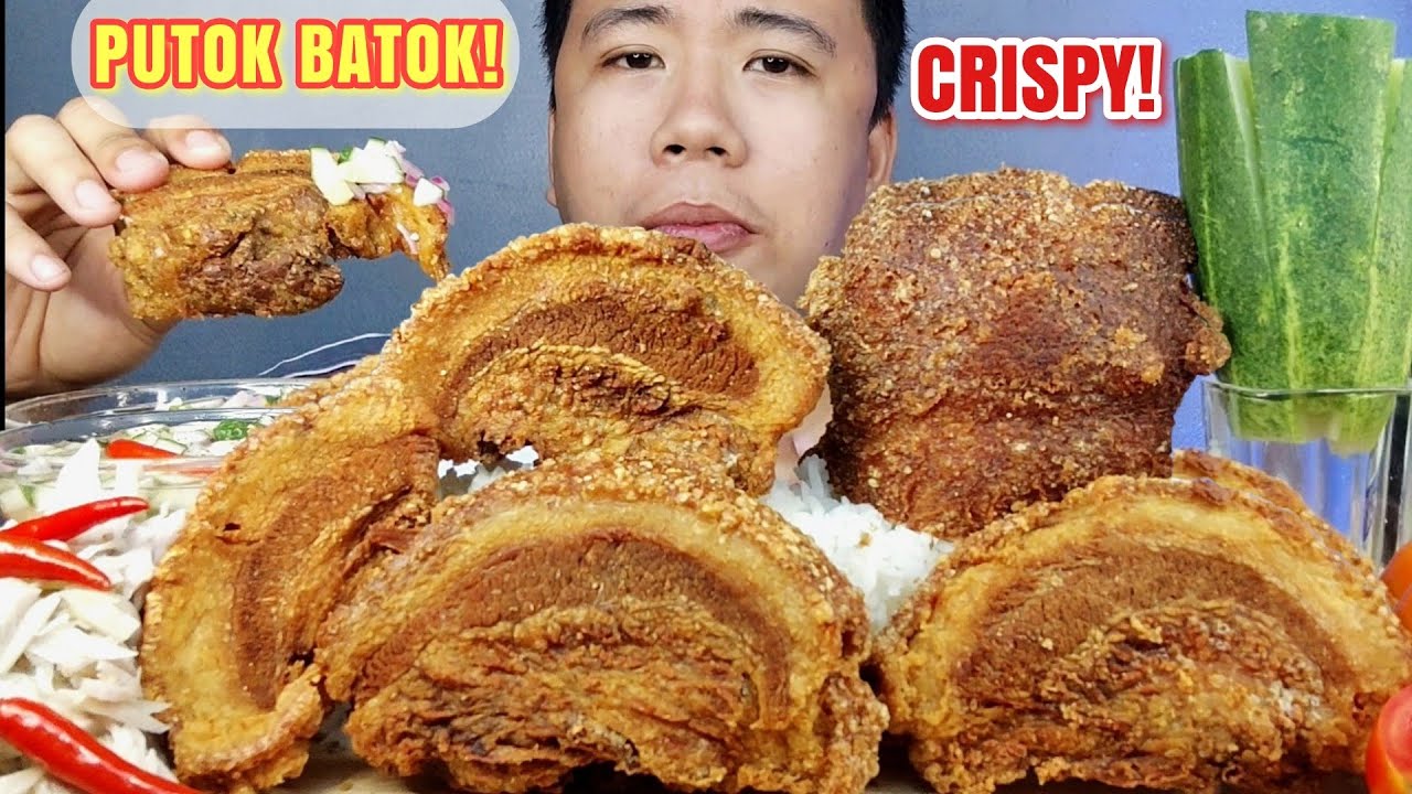 CRISPY PORK JOWL AND LANGKA MUKBANG | Putok Batok Mukbang | Pinoy ...