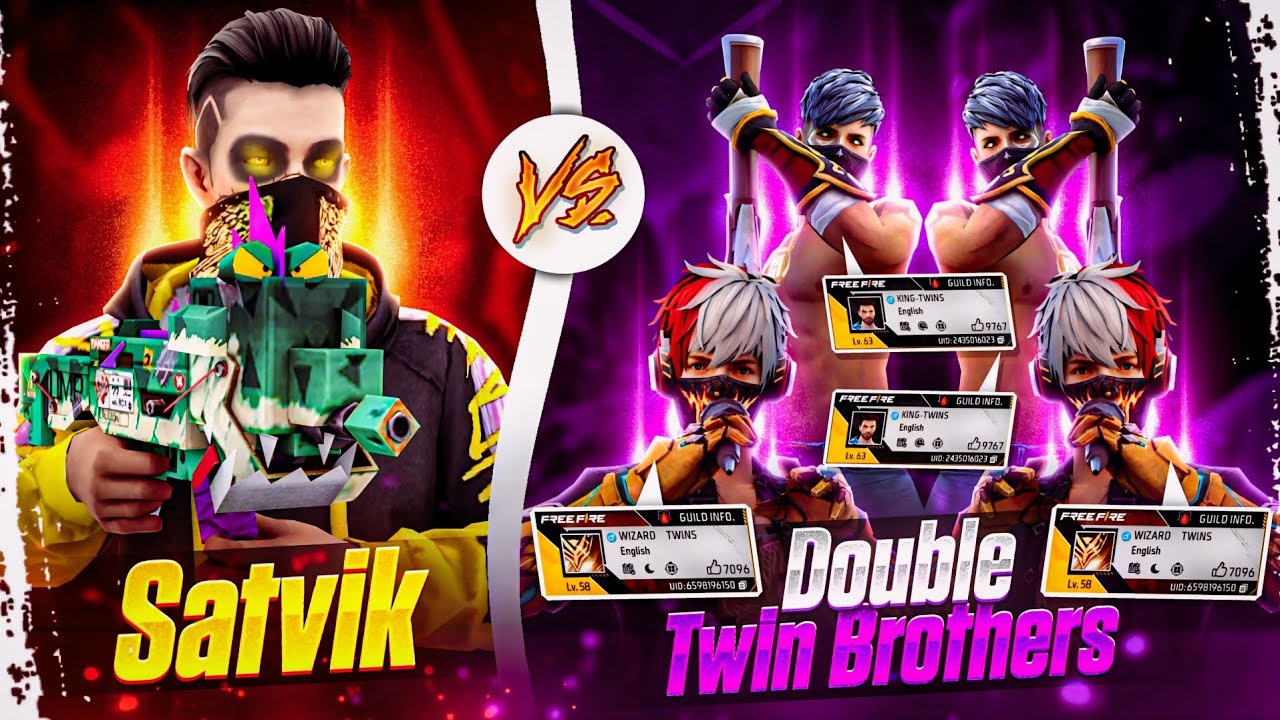 SATVIK vs 4 SAME - Name, Rank, Uid, Likes, Bundle PLAYERS 🤩 - YouTube