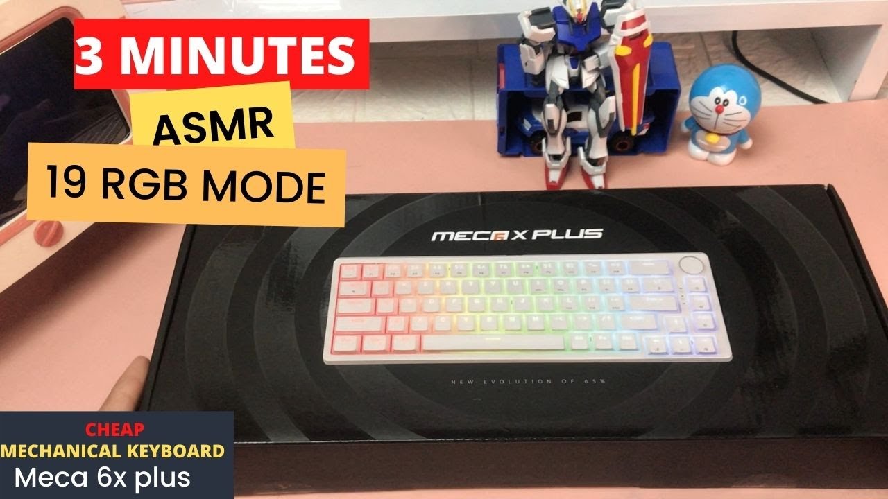Budget Mechanical Keyboard ASMR unboxing Meca 6x plus With 19 Cool RGB ...