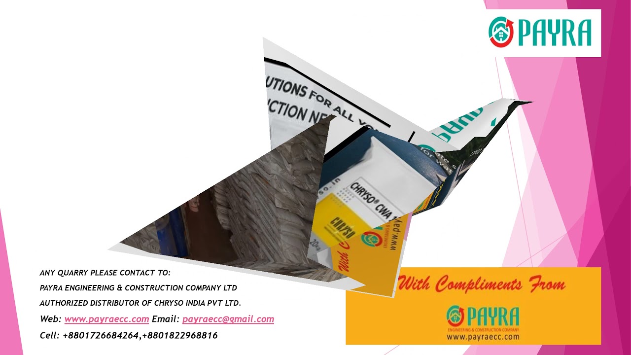 CHRYSO CWA10 ADMIXTURE BY PAYRA ENGINEERING www.payraecc.com ...