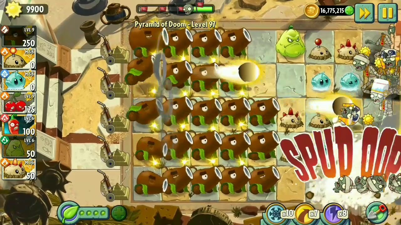 Plants vs zombies coconut cannon super play - YouTube